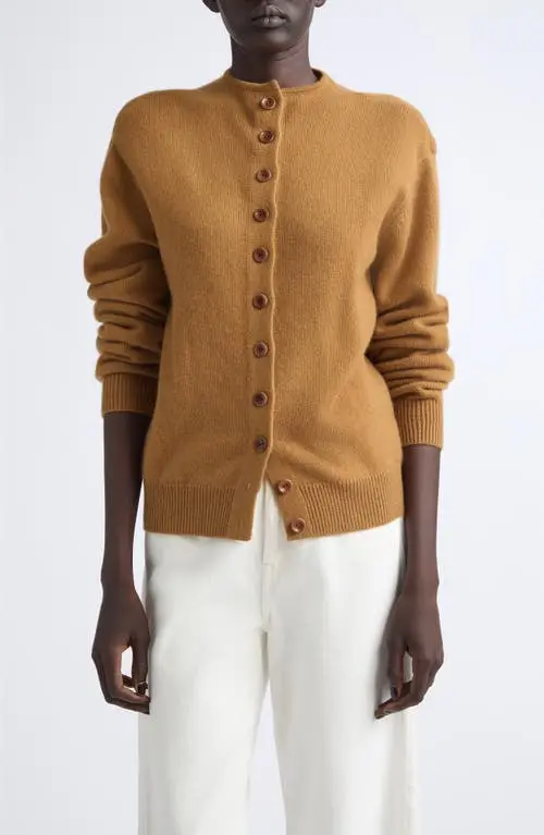 LEMAIRE Reversible Buttoned Cashmere Sweater - Cumin