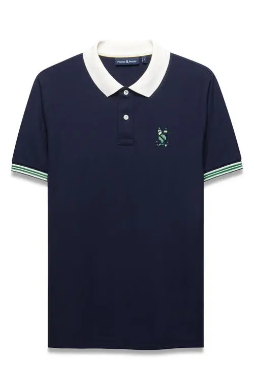 Psycho Bunny Drew Contrast Collar Pima Cotton Piqué Polo