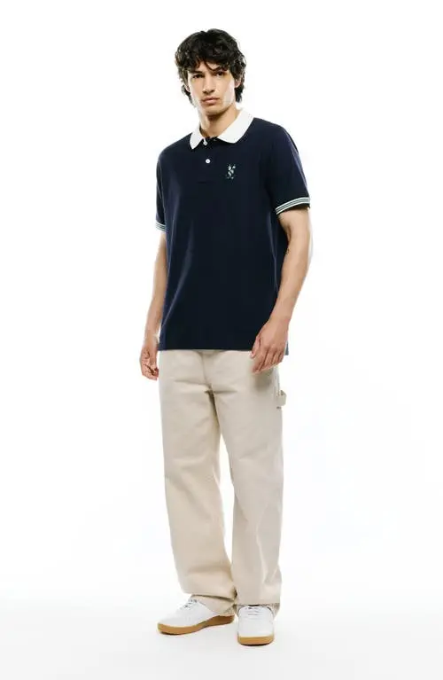 Psycho Bunny Drew Contrast Collar Pima Cotton Piqué Polo