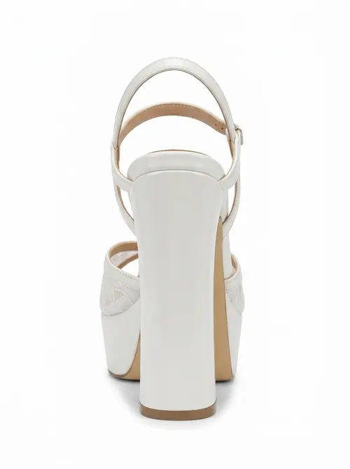 FOREVER & ALWAYS SHOES Naomi Lace Bridal Platform High Heels