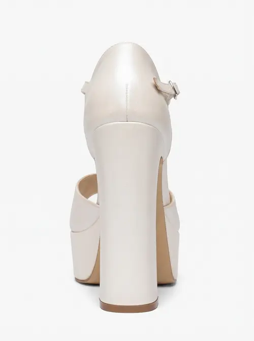 FOREVER & ALWAYS SHOES Katy Ankle Strap Bridal High Heels