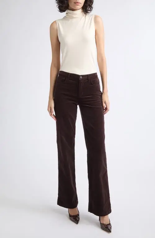 L'Agence Scottie Wide Leg Velvet Pants