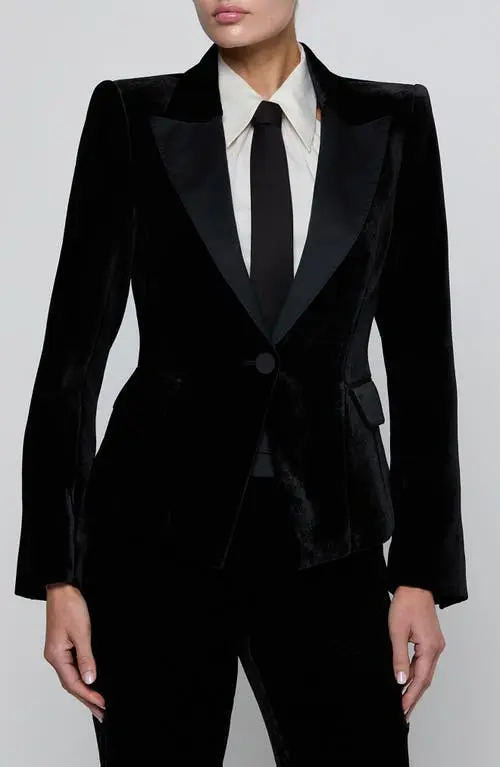 L'Agence Philippa Velvet Tuxedo Blazer