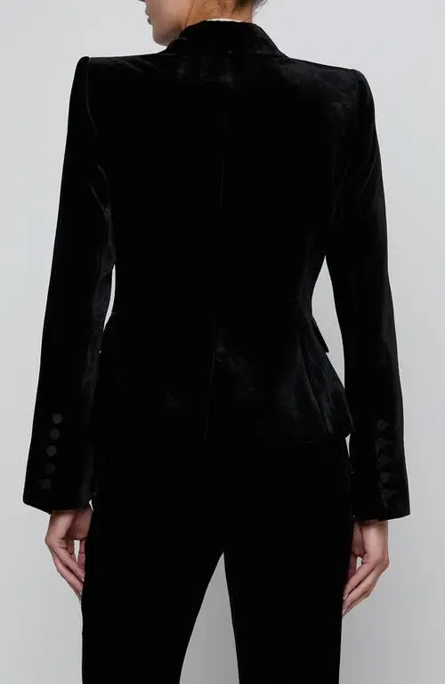 L'Agence Philippa Velvet Tuxedo Blazer