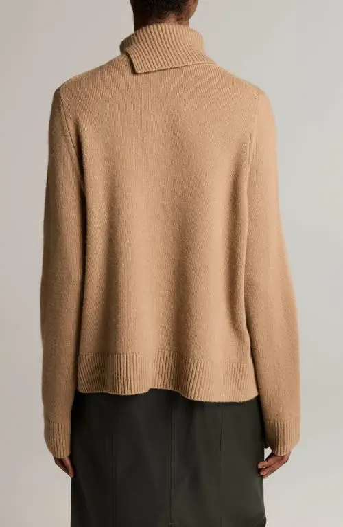 Vince Swing Turtleneck Slit Wool & Cashmere Sweater