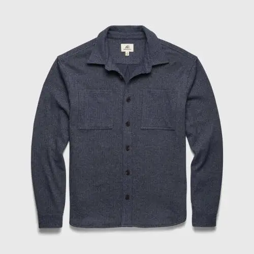 SURFSIDE SUPPLY CO. Louis Soft Herringbone Overshirt - Navy
