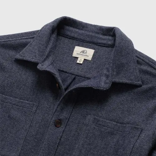 SURFSIDE SUPPLY CO. Louis Soft Herringbone Overshirt - Navy