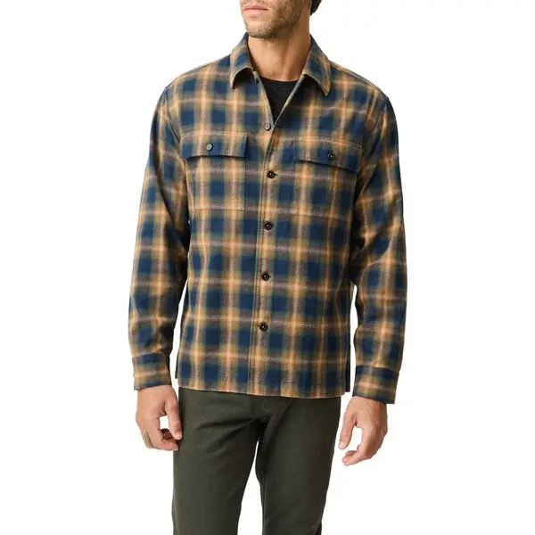 Rodd & Gunn Pinehaven Plaid Organic Cotton Overshirt