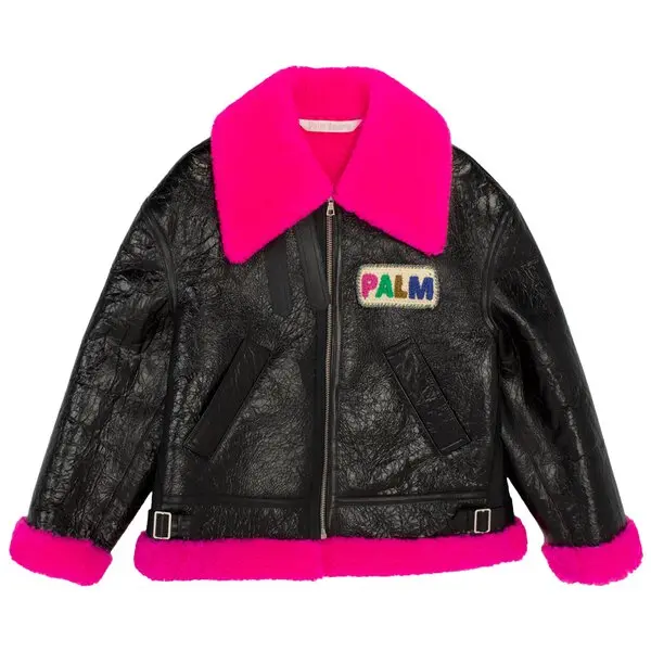 Palm Angels Palm Shearling Aviator /fuchsia