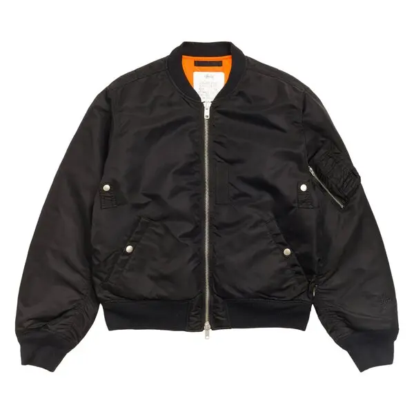 StÜssy Ma-1 Bomber Jacket - Black