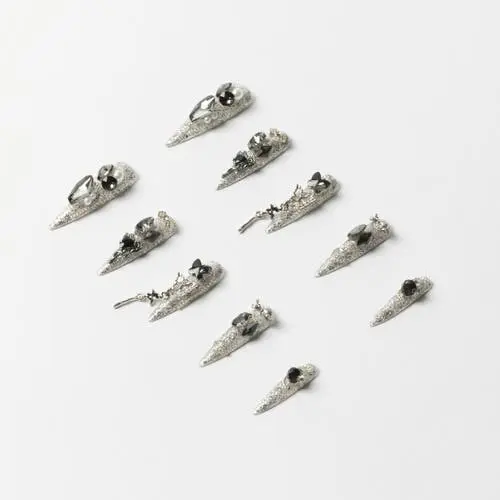 3H NAILS 3h Luxury Handmade Press-on Nailschrome Dagger