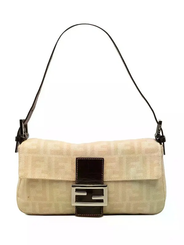 Fendi 20th Century Zucca Canvas Baguette Shoulder Bag