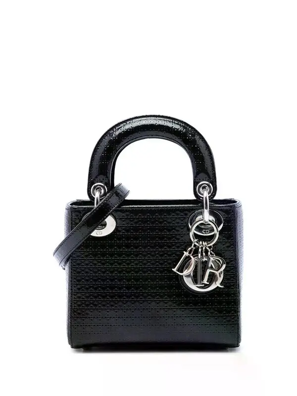 Dior 2016 Mini Metallic Patent Microcannage Lady Satchel