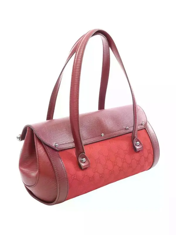Gucci 2000-2015 Gg Canvas Bamboo Bullet Shoulder Bag