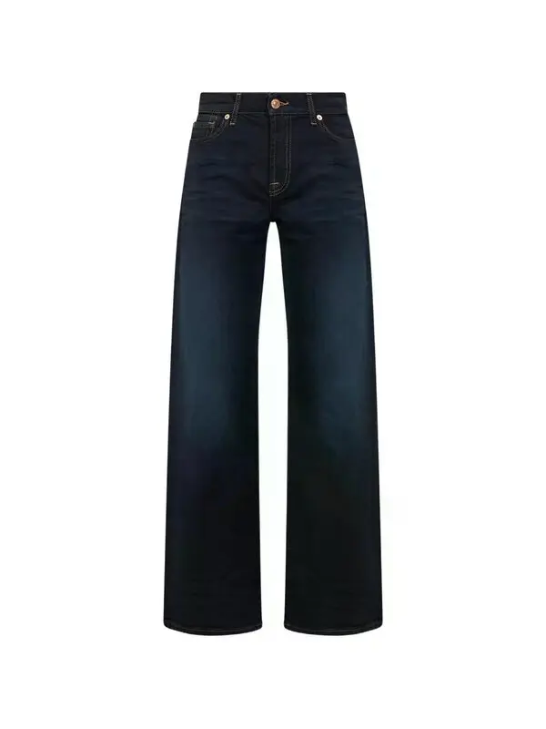 7 For All Mankind Lotta Tailorless Wide-leg Jeans - Blue