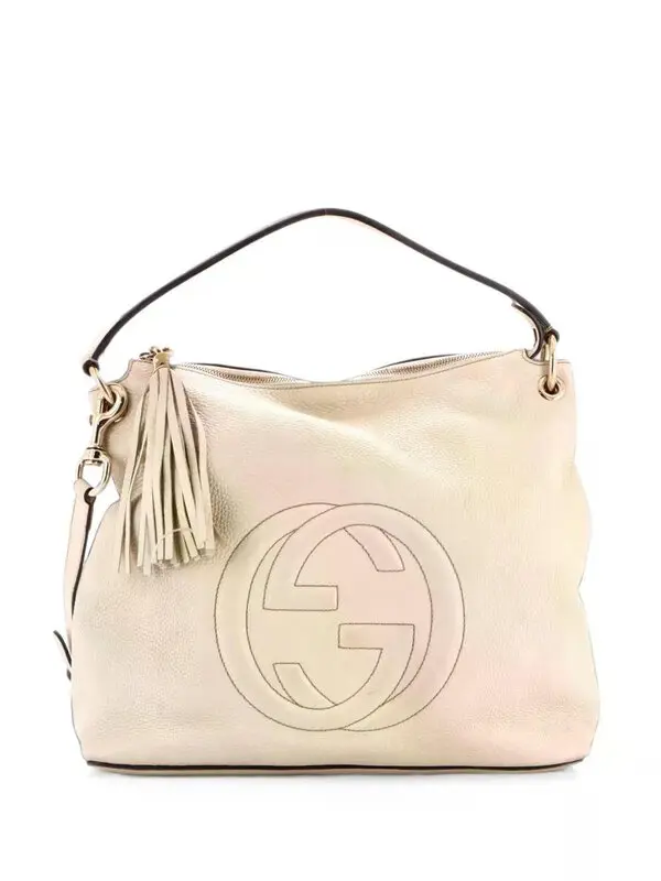 Gucci Soho Convertible Leather Large Hobo Bag - Neutrals