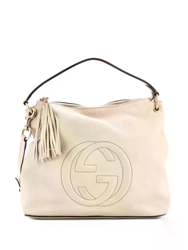 Gucci Soho Convertible Leather Large Shoulder Bag - Neutrals