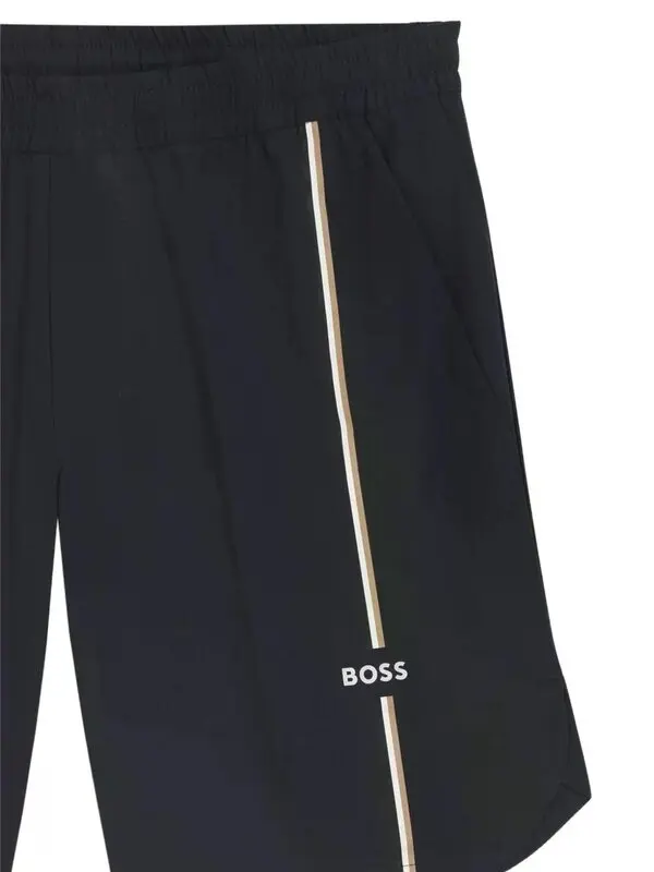 BOSS Logo-print Side-stripe Shorts