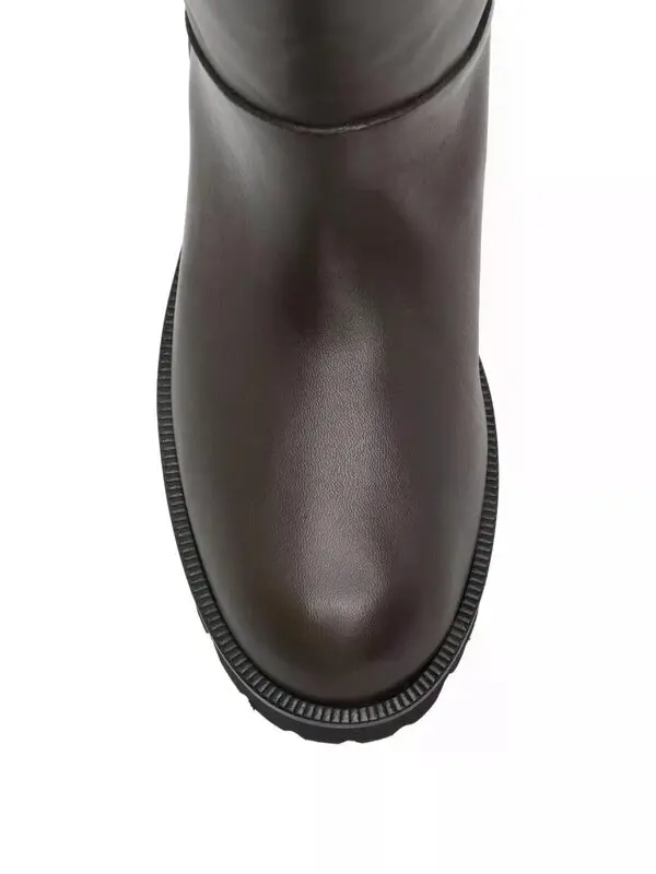 Dear Frances Loch Leather Knee-high Boots - Brown