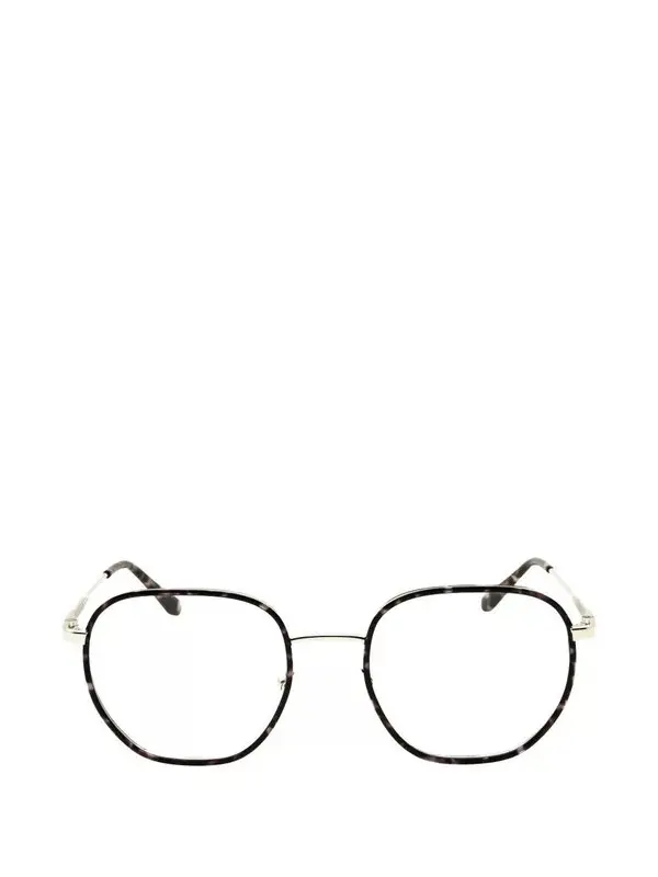 Calvin Klein Tortoiseshell-effect Round-frame Glasses - Brown