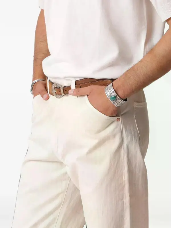 FORTELA Mcqueen Herringbone Cotton Trousers