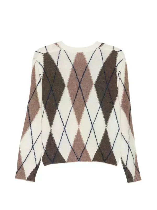 Majestic Filatures Argyle-knit Cardigan