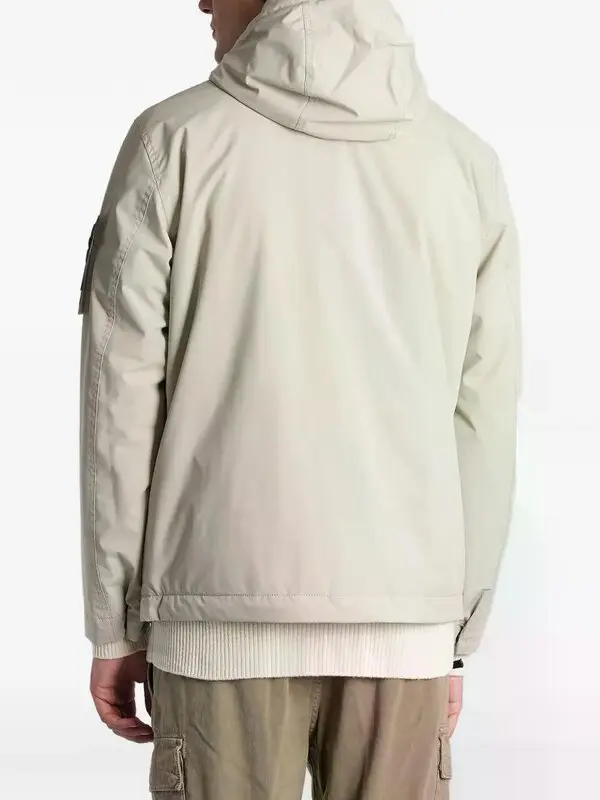 Stone Island 4100108 Soft Shell-r_e.dye® Technology Hooded Jacket With Wind- And Water-resistant Membrane