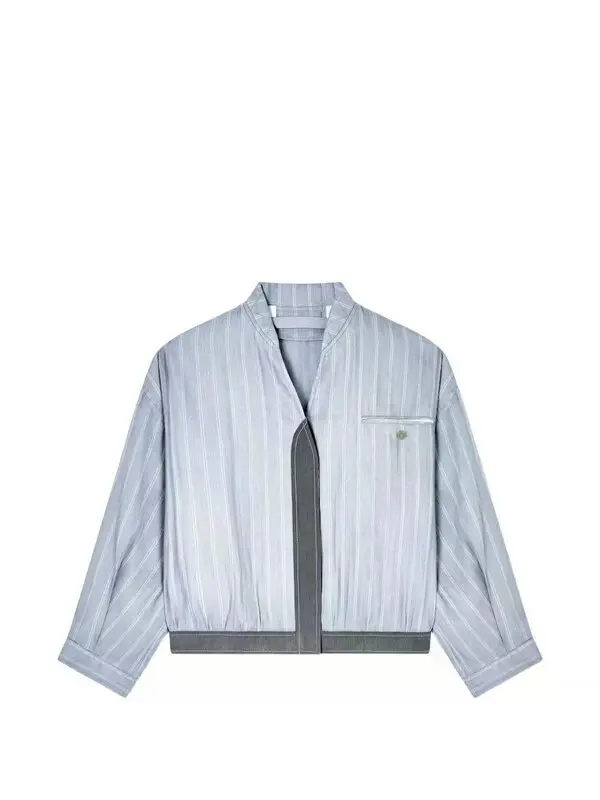 Giorgio Armani Pinstripe-print V-neck Jacket