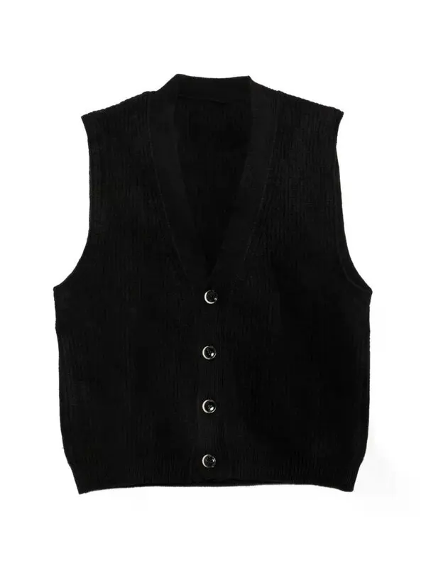 NINE:INTHE:MORNING Ribbed-knit V-neck Vest