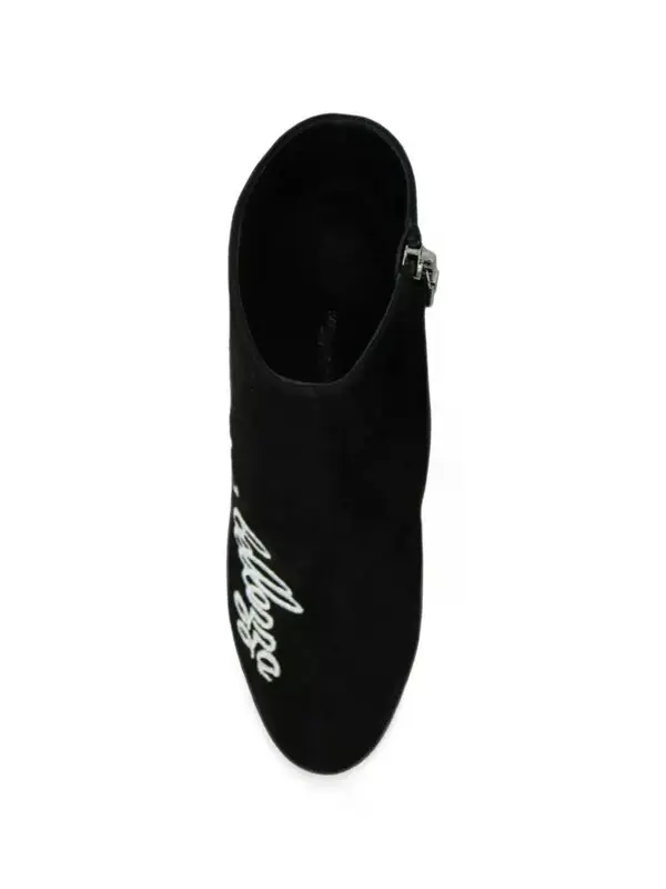 Dolce & Gabbana Embroidered Suede Ankle Boots