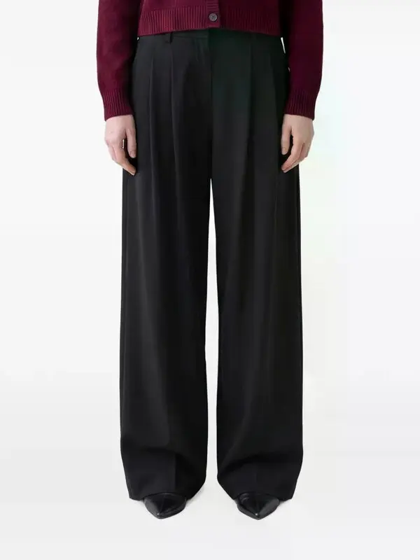 SUTTON NEW YORK Pleated Wide-leg Trousers