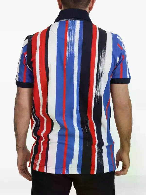 Dolce & Gabbana Paintstroke-effect Striped Polo Shirt