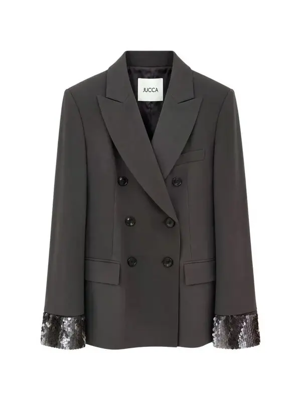 JUCCA Sequin-embellished Double-breasted Blazer