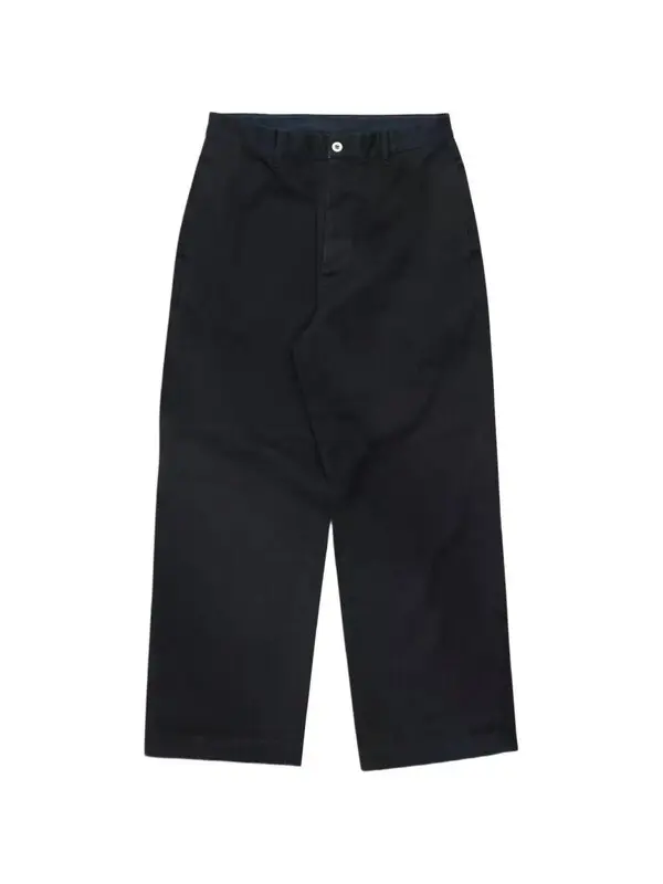FORTELA Silver Herringbone Cotton Trousers