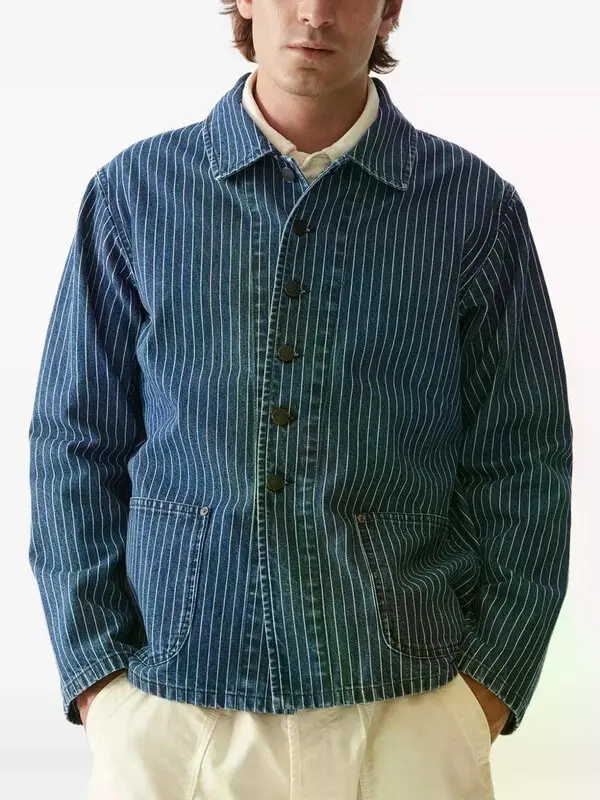FORTELA Clays Pinstripe Denim Jacket