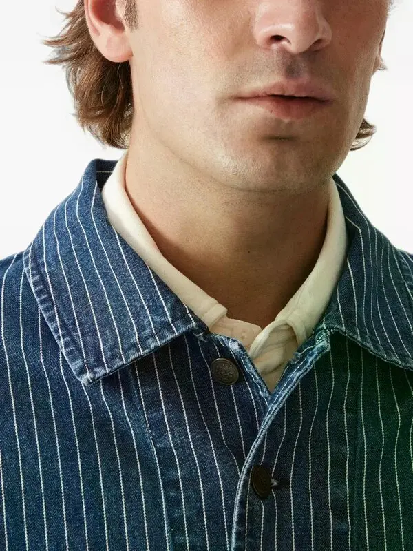 FORTELA Clays Pinstripe Denim Jacket