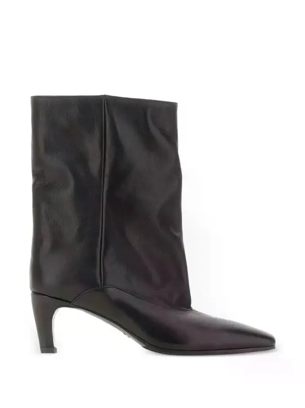 STRATEGIA SHOES Cecile Square-toe Ankle Boots - Black