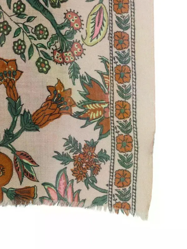 CLAUDIO CUTULI Floral-print Frayed Scarf