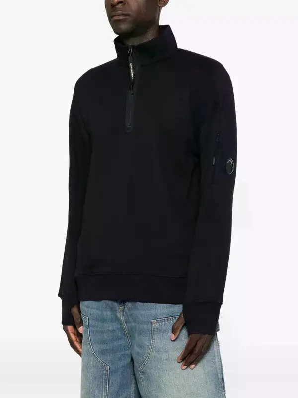 C.P. COMPANY Lens-detail Quarter-zip Sweatshirt