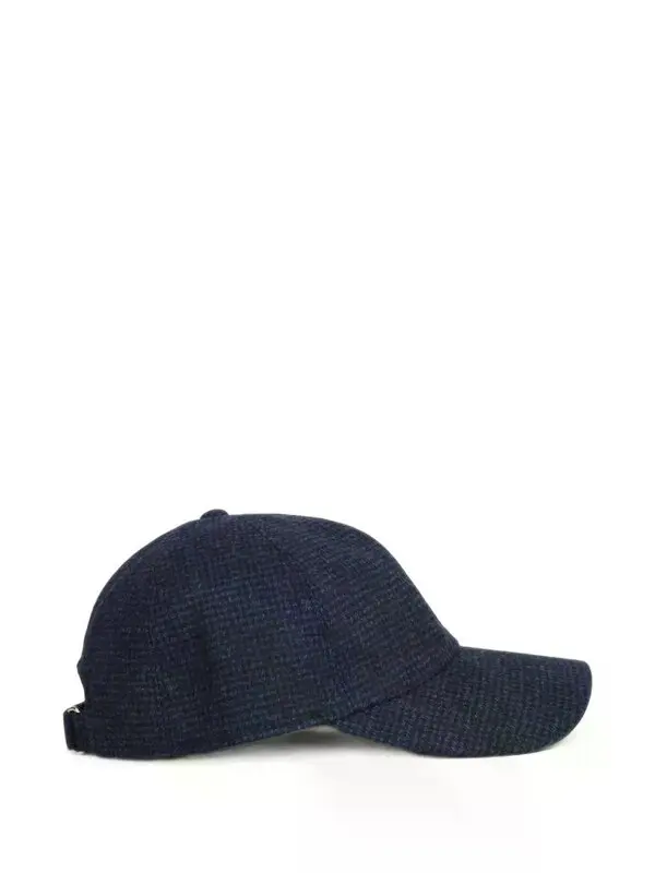 Borsalino Hiker Houndstooth Wool Baseball Cap