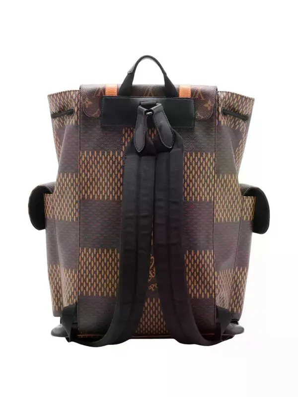 LOUIS VUITTON 2020 Nigo Giant Damier Ebene Monogram Christopher Backpack
