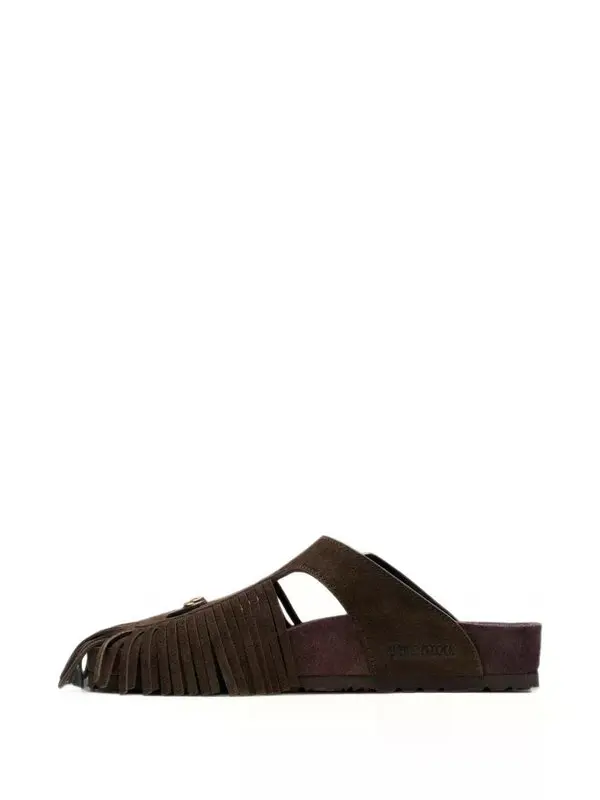 BIRKENSTOCK X Etro Gizeh Fringed Suede Sandals