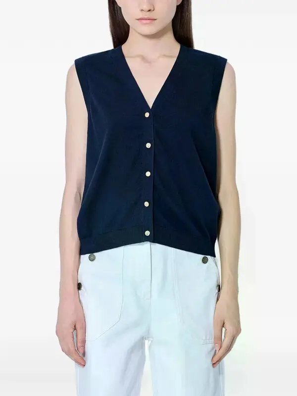 Max Mara Button-down Knitted Top - Blue
