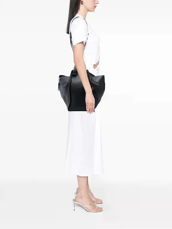 Loewe 2017 Large Leather Hammock Bag Satchel - Black