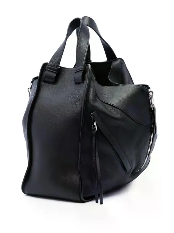 Loewe 2017 Large Leather Hammock Bag Satchel - Black