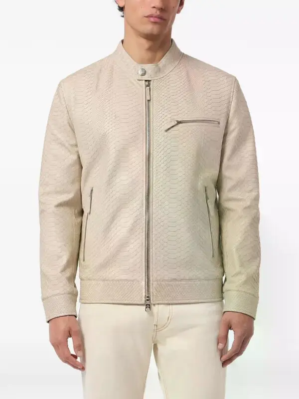 BILLIONAIRE Python-leather Jacket