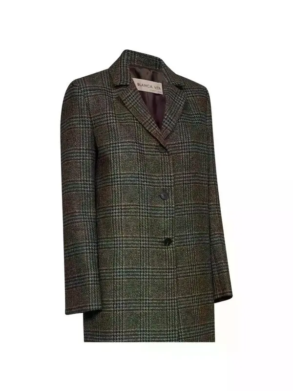 BLANCA VITA Prince Of Wales Check Single-breasted Coat