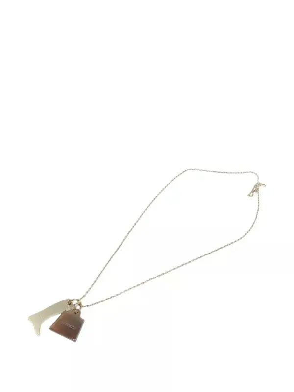 Hermès Amulette Maroquinier Horn And Metal Necklace - Silver