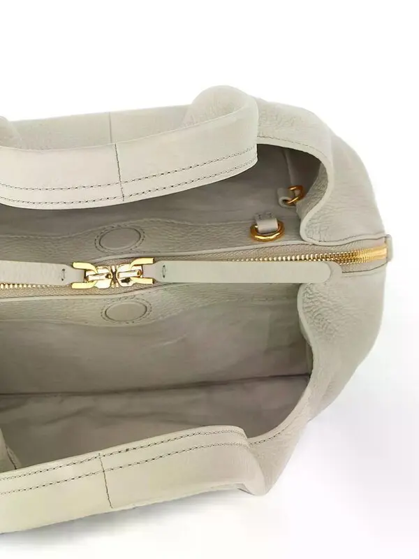 COCCINELLE Small Nell Tumbled Leather Tote Bag - Neutrals