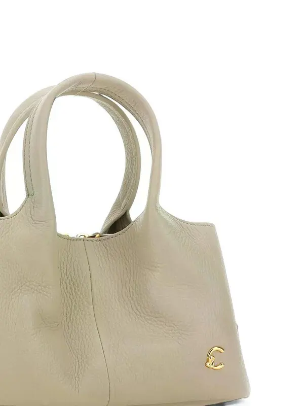 COCCINELLE Small Nell Tumbled Leather Tote Bag - Neutrals